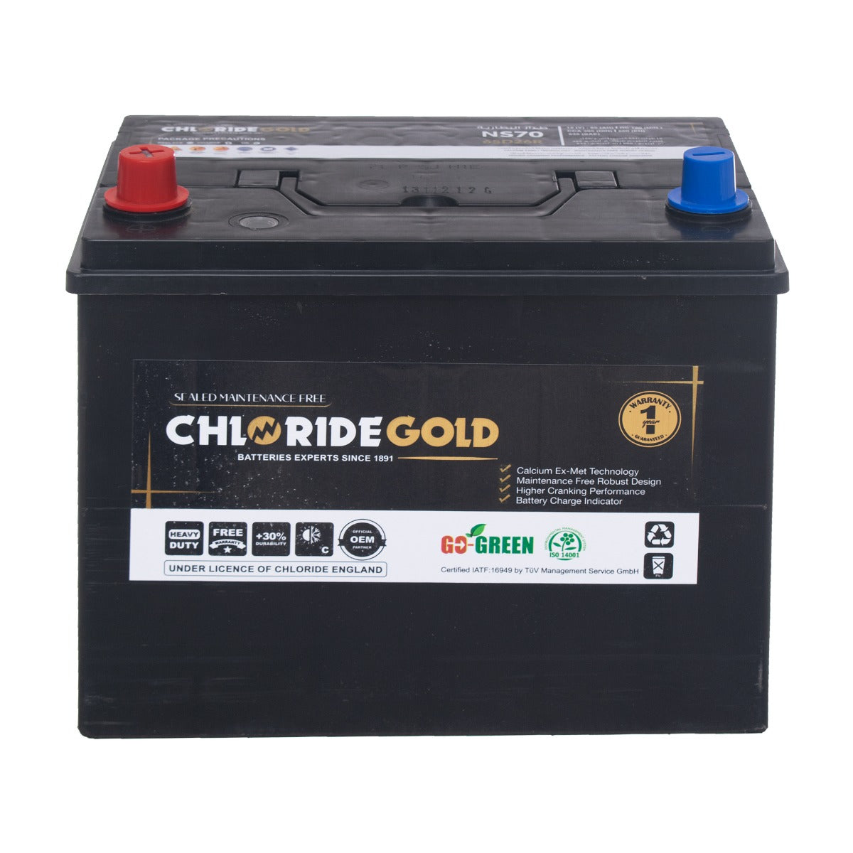 Battery NS60L Chloride Gold (تخين) – Kandil Tires